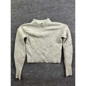Quince | Sweaters | Quince Mock Neck Sweater Womens Medium Grey Wool ...